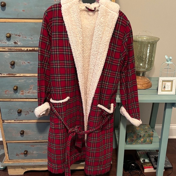 L.L. Bean | Intimates & Sleepwear | Ll Bean Red And Cream Pattern ...